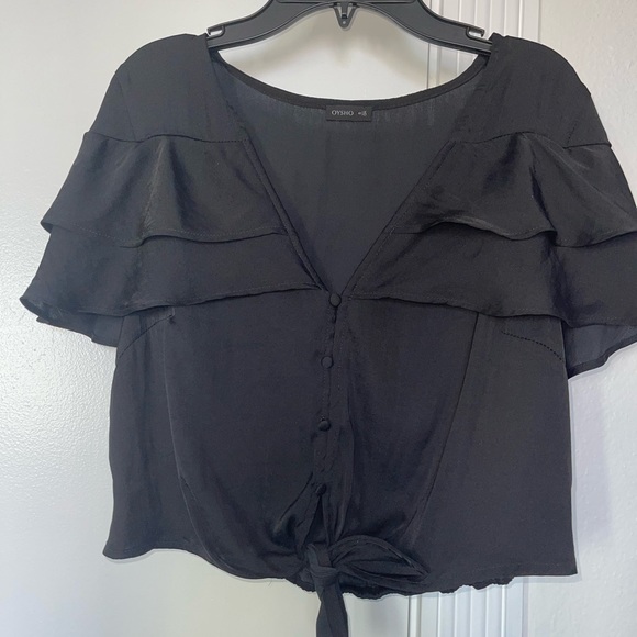 Oysho | Tops | Oysho Black Cropped Top | Poshmark